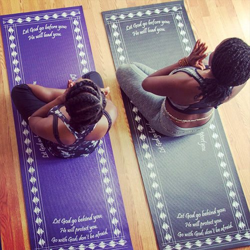 The DevoMat is a beautifully designed Christian yoga mat.